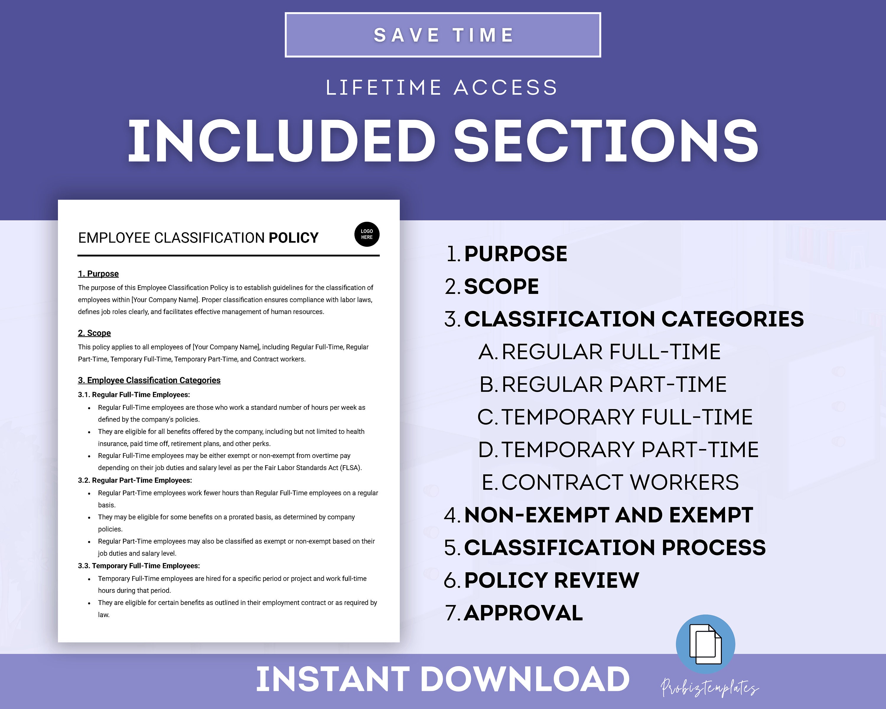 Employee Classification Policy Template, Staff Personnel Classification ...