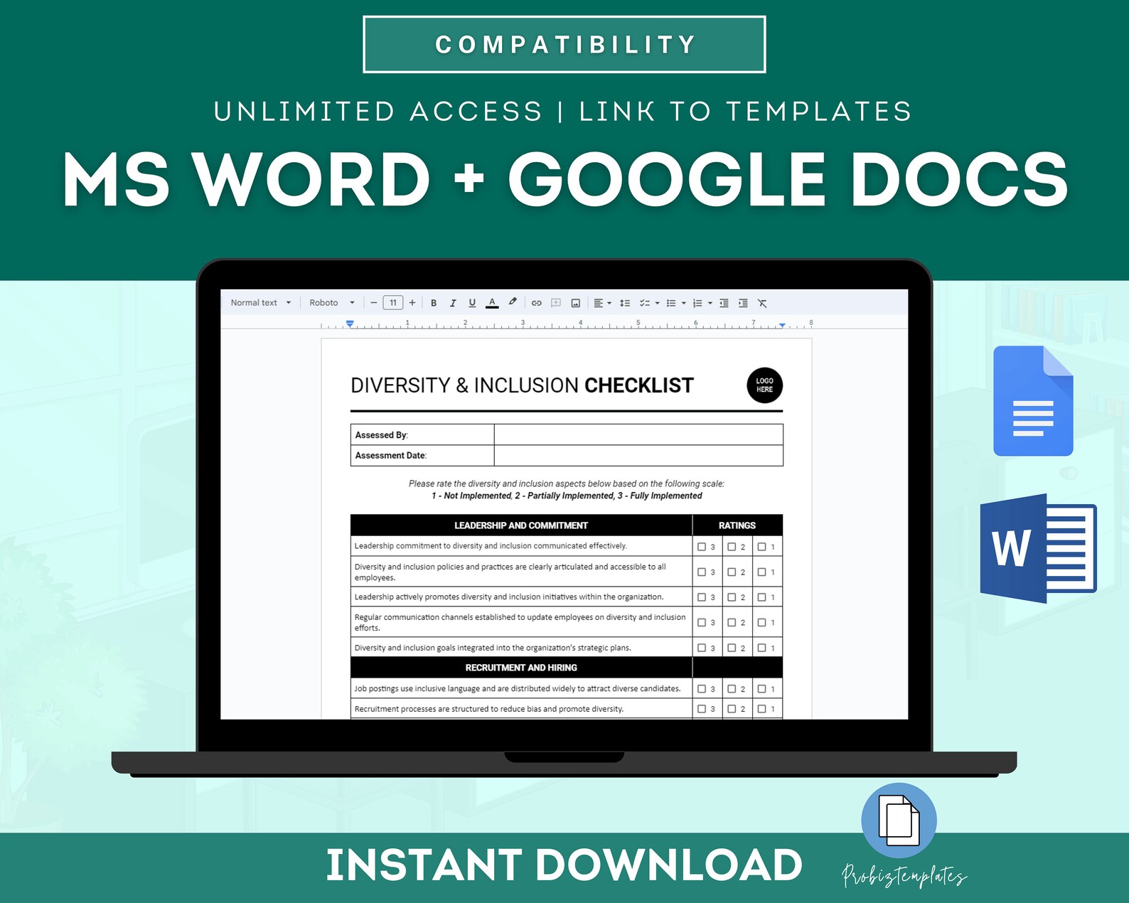 Diversity and Inclusion Checklist, Workplace Diversity and Inclusivity ...