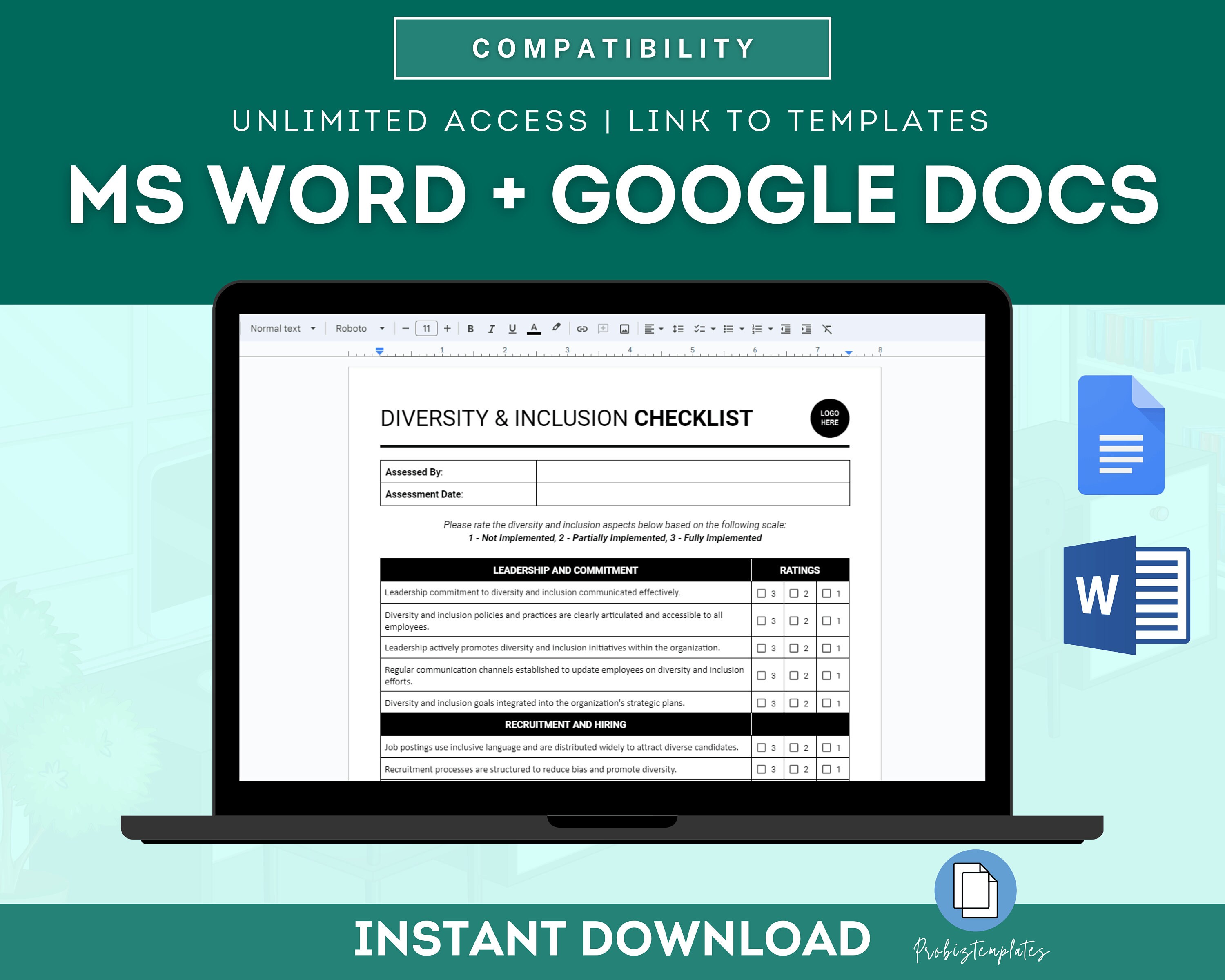 Diversity and Inclusion Checklist, Workplace Diversity and Inclusivity ...
