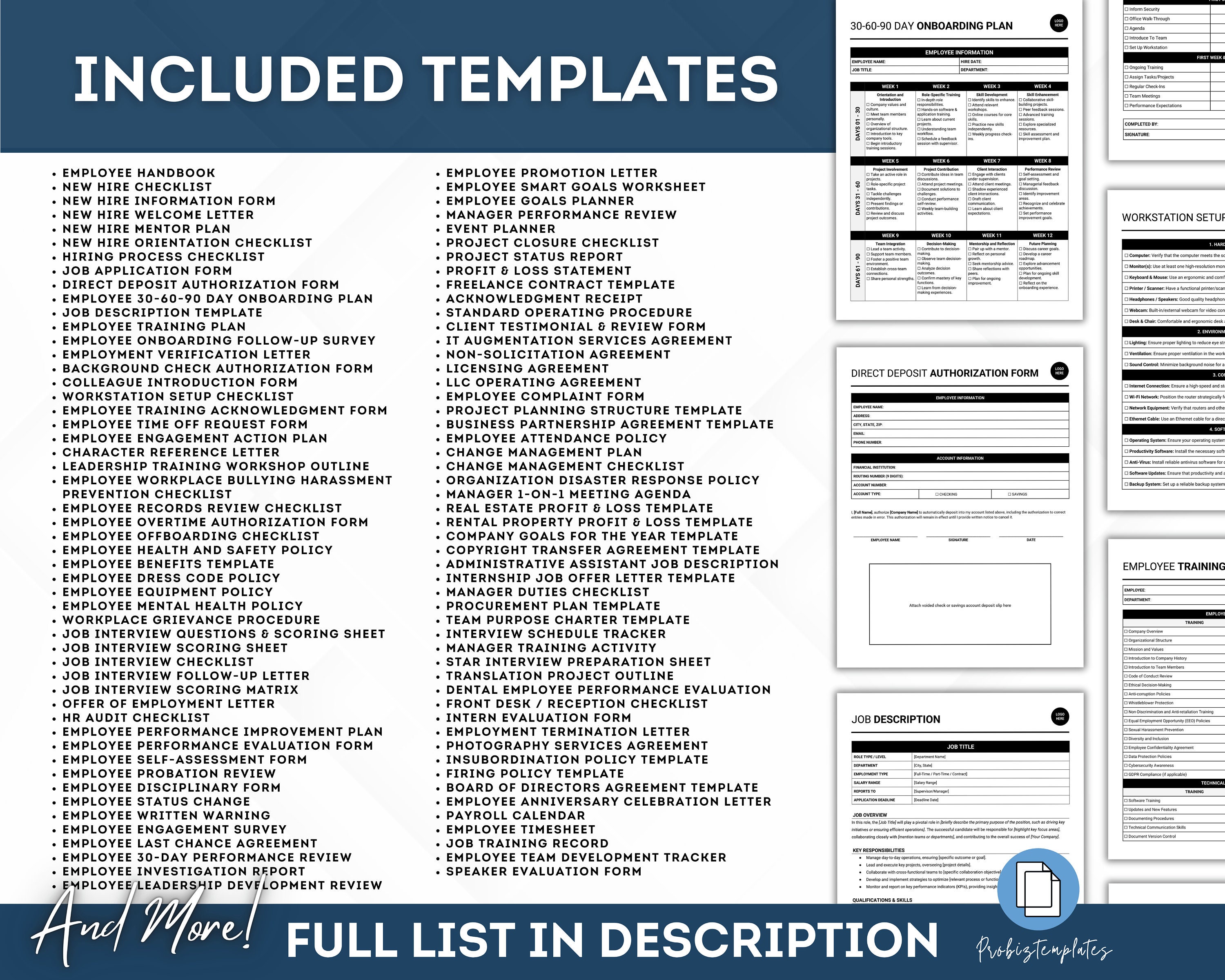 Human Resources Templates Bundle, Employee Onboarding, Employee ...