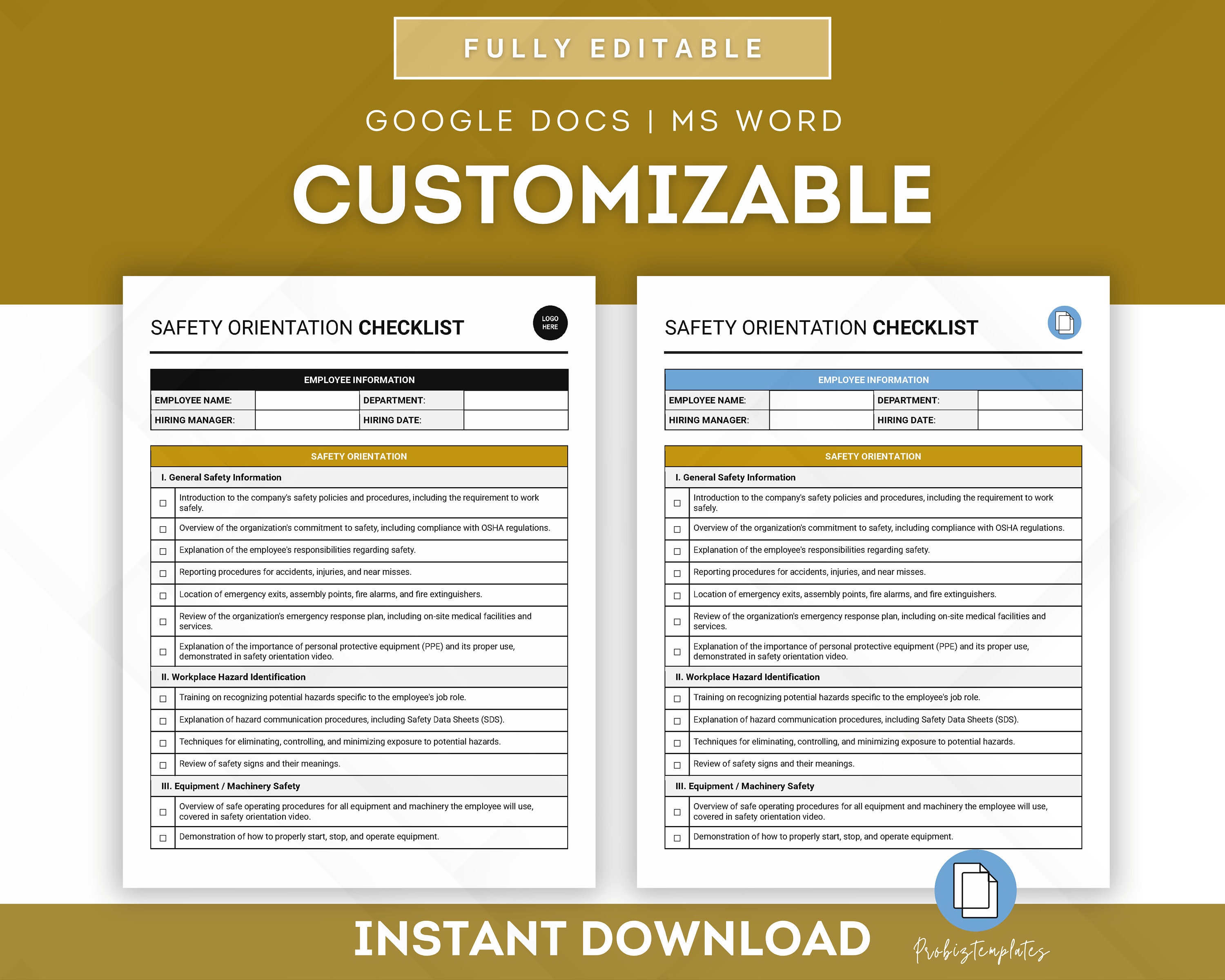 Workplace Safety Bundle, Employee Safety Bundle, Employee Wellness ...