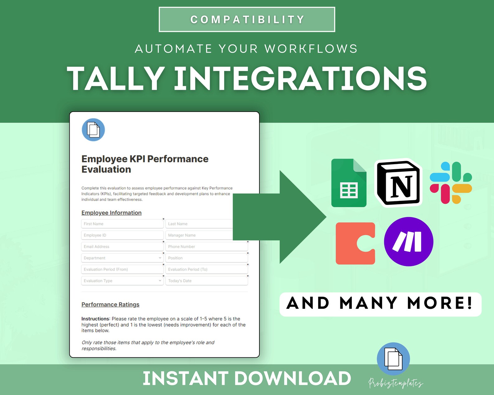 Employee KPI Performance Evaluation Online Form, Performance Metrics ...