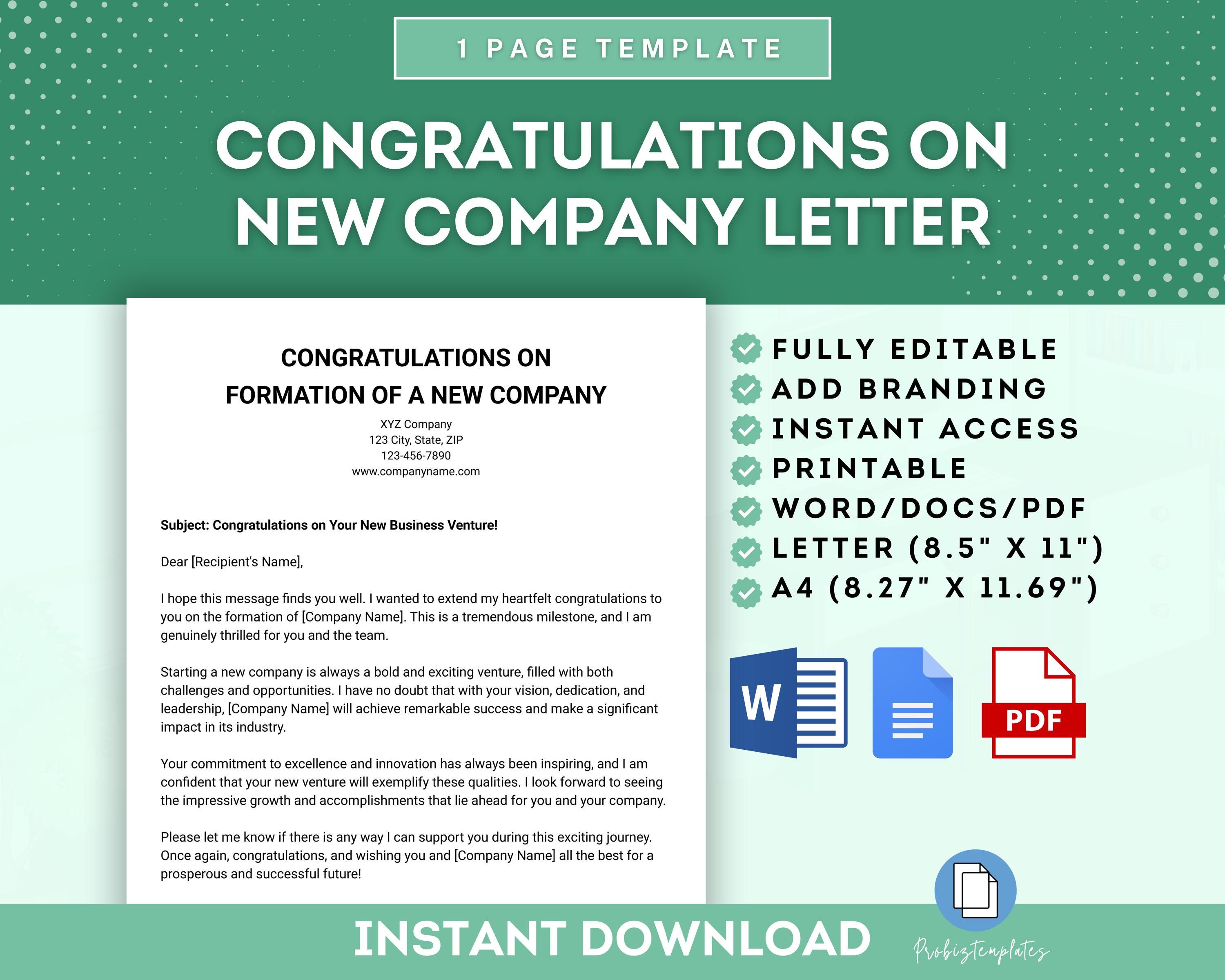 Congratulations Letter