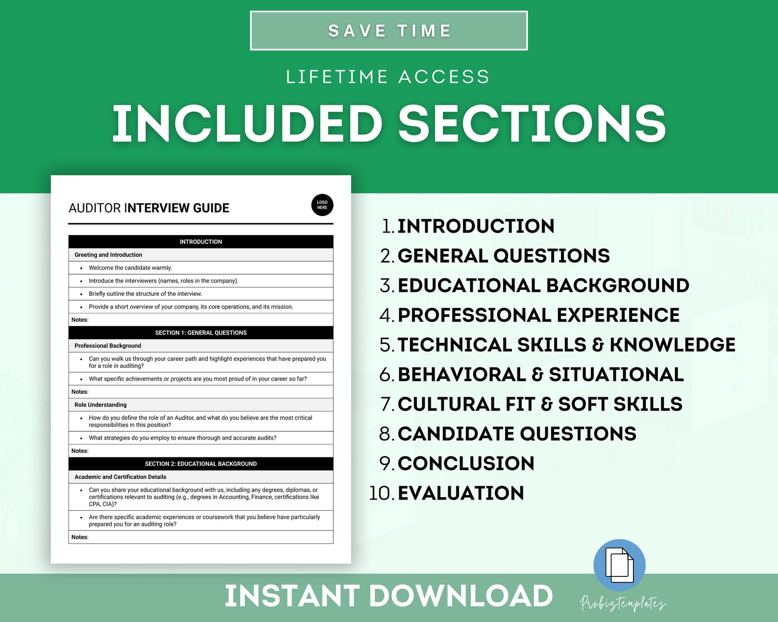 Auditor Interview Guide Template, Auditor Interview Questions ...