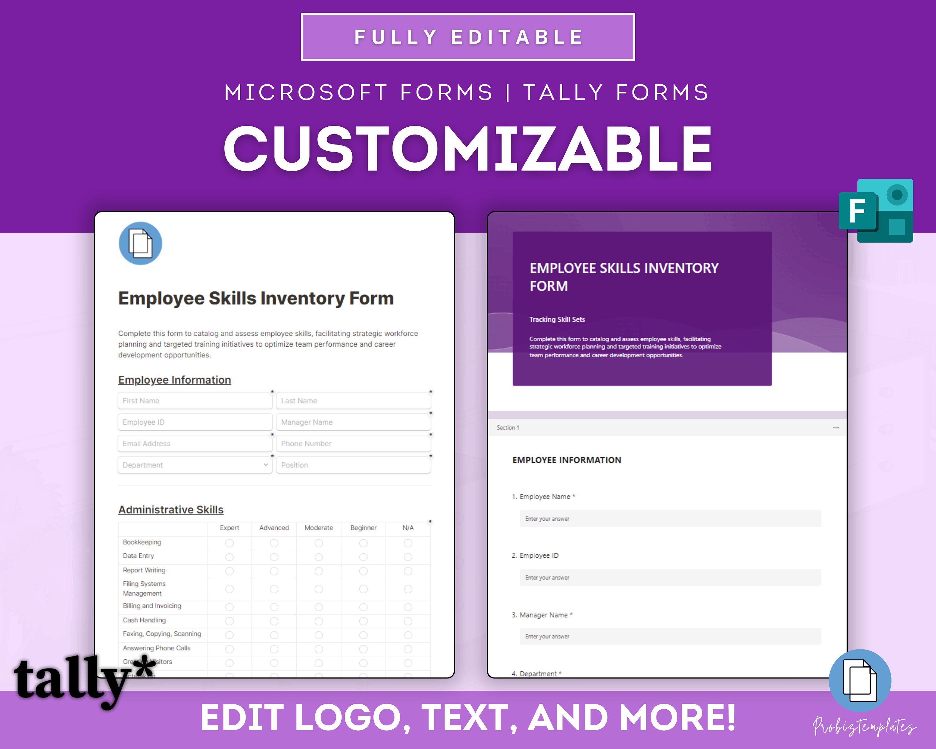 Employee Skills Inventory Online Form, Staff Competency Assessment ...