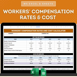 Workers' Compensation Rates and Cost Calculator Template, Employee ...