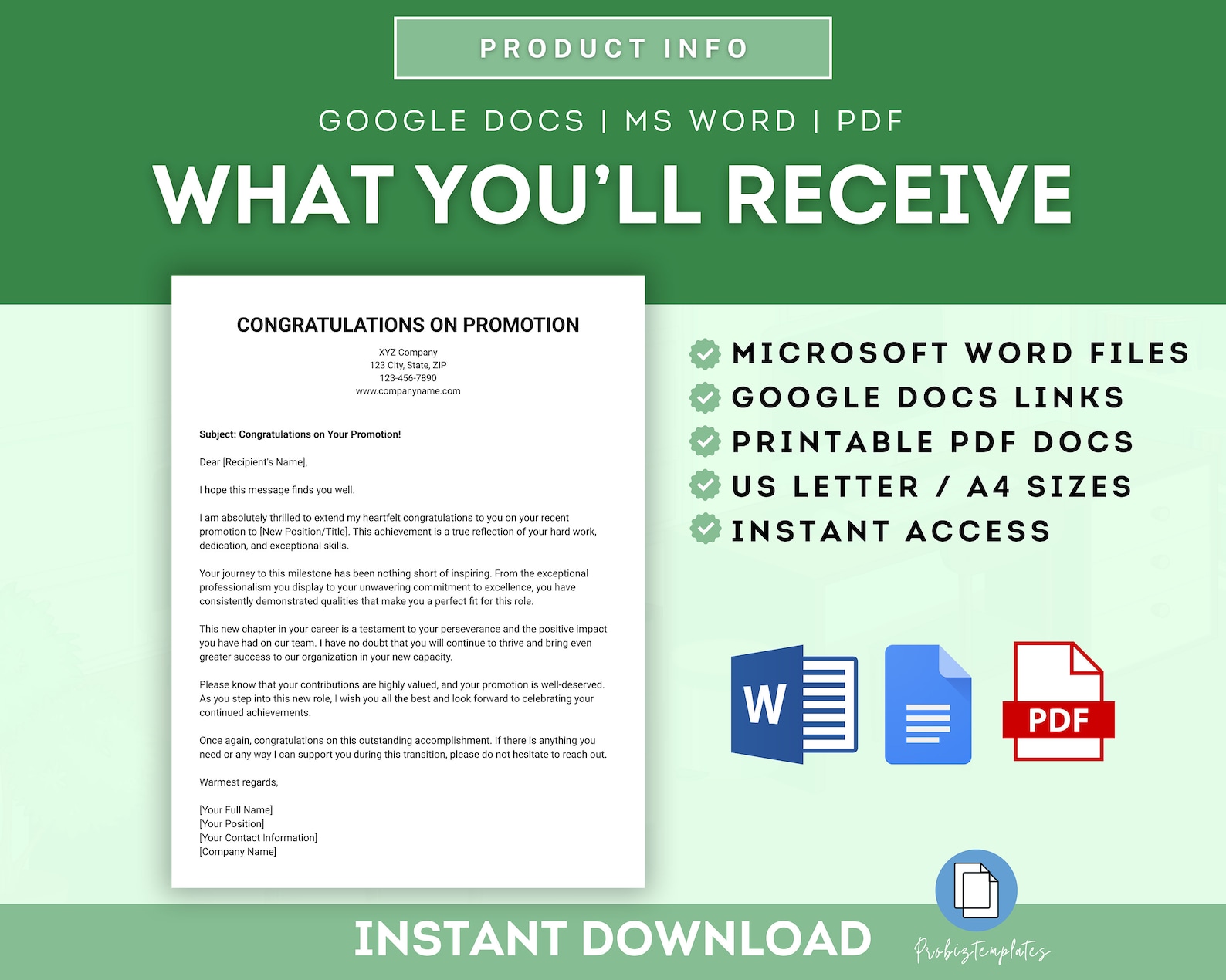 Congratulations Promotion Letter Template, Promotion Congratulations ...