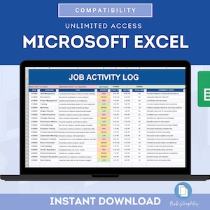 Job Activity Log Template, Work Task Tracker, Daily Work Journal ...