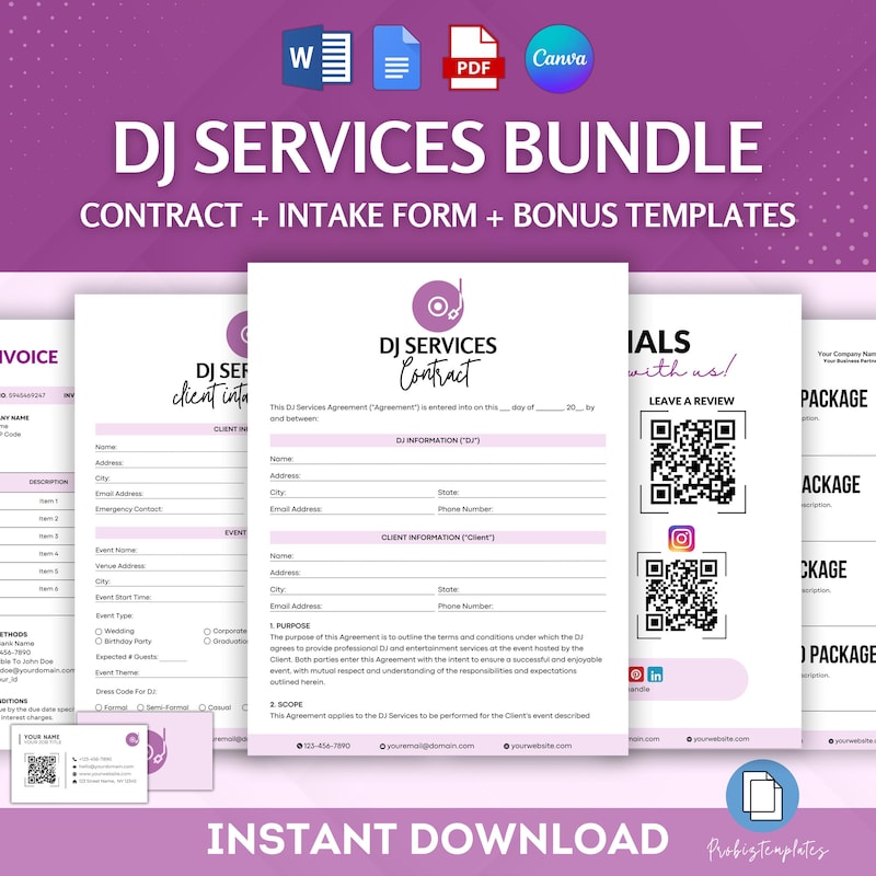 Dj Planner Template - Etsy