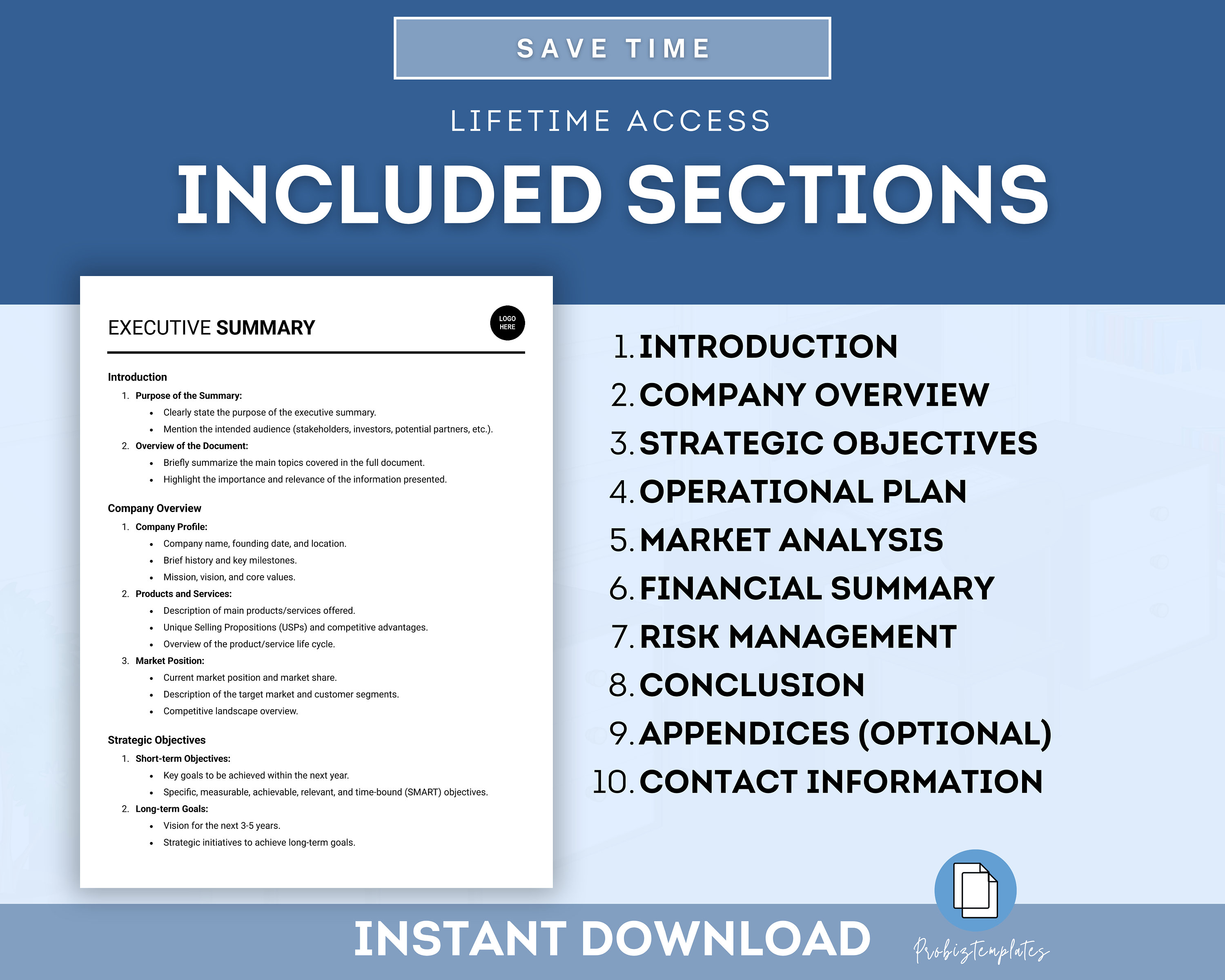 Executive Summary Template, Business Executive Summary, Company ...