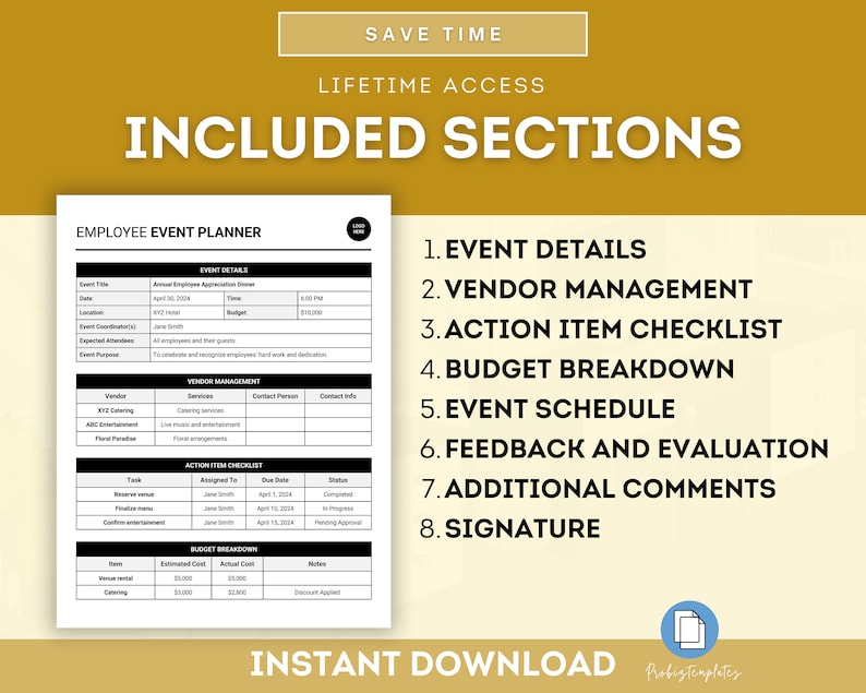 Employee Event Planner Template, Employee Celebration Event Planning ...