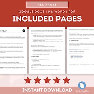 No Refund Policy Template, Refund Policy Guidelines, No Refund Notice ...