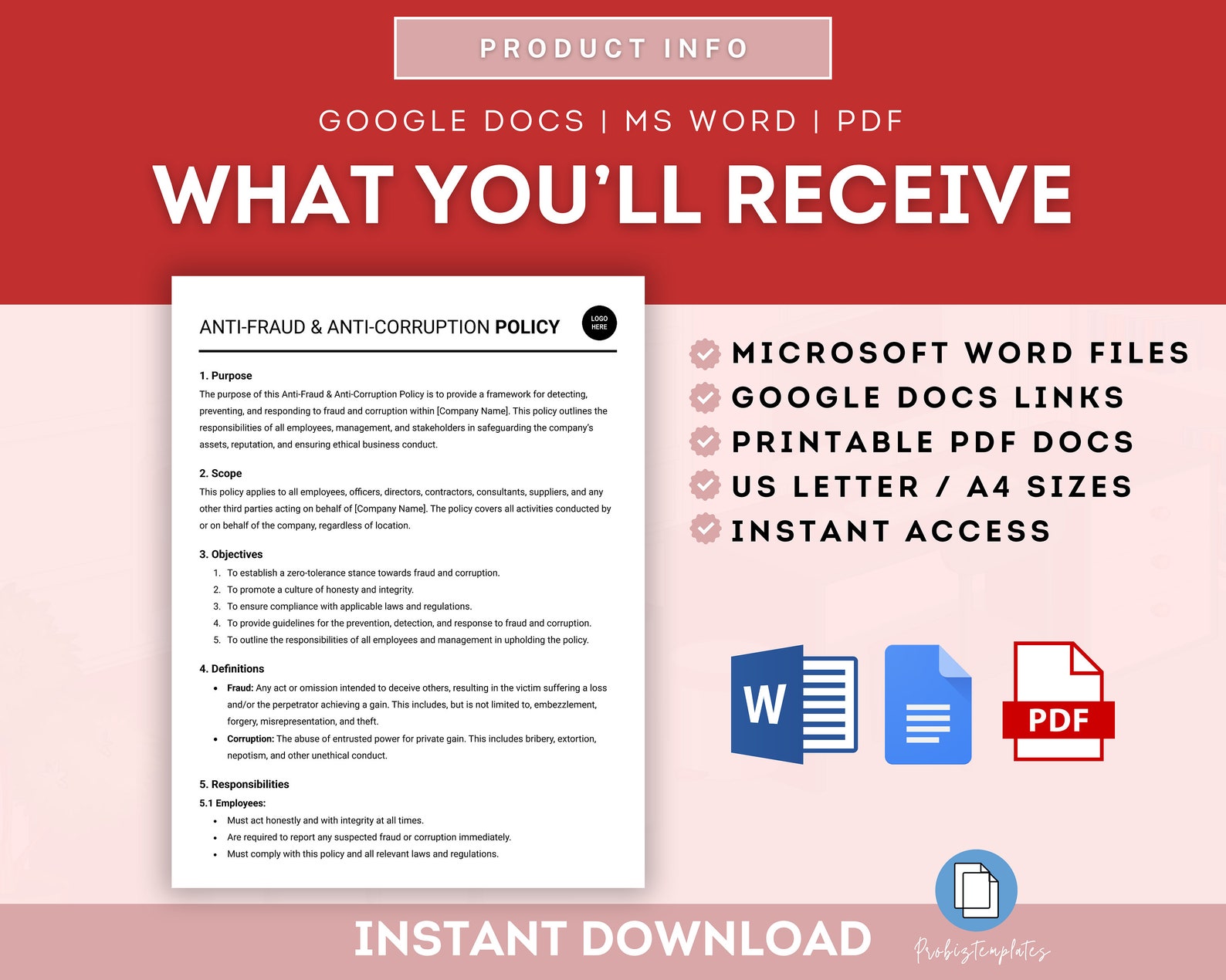 Anti-fraud and Anti-corruption Policy Template, Fraud Prevention Policy ...