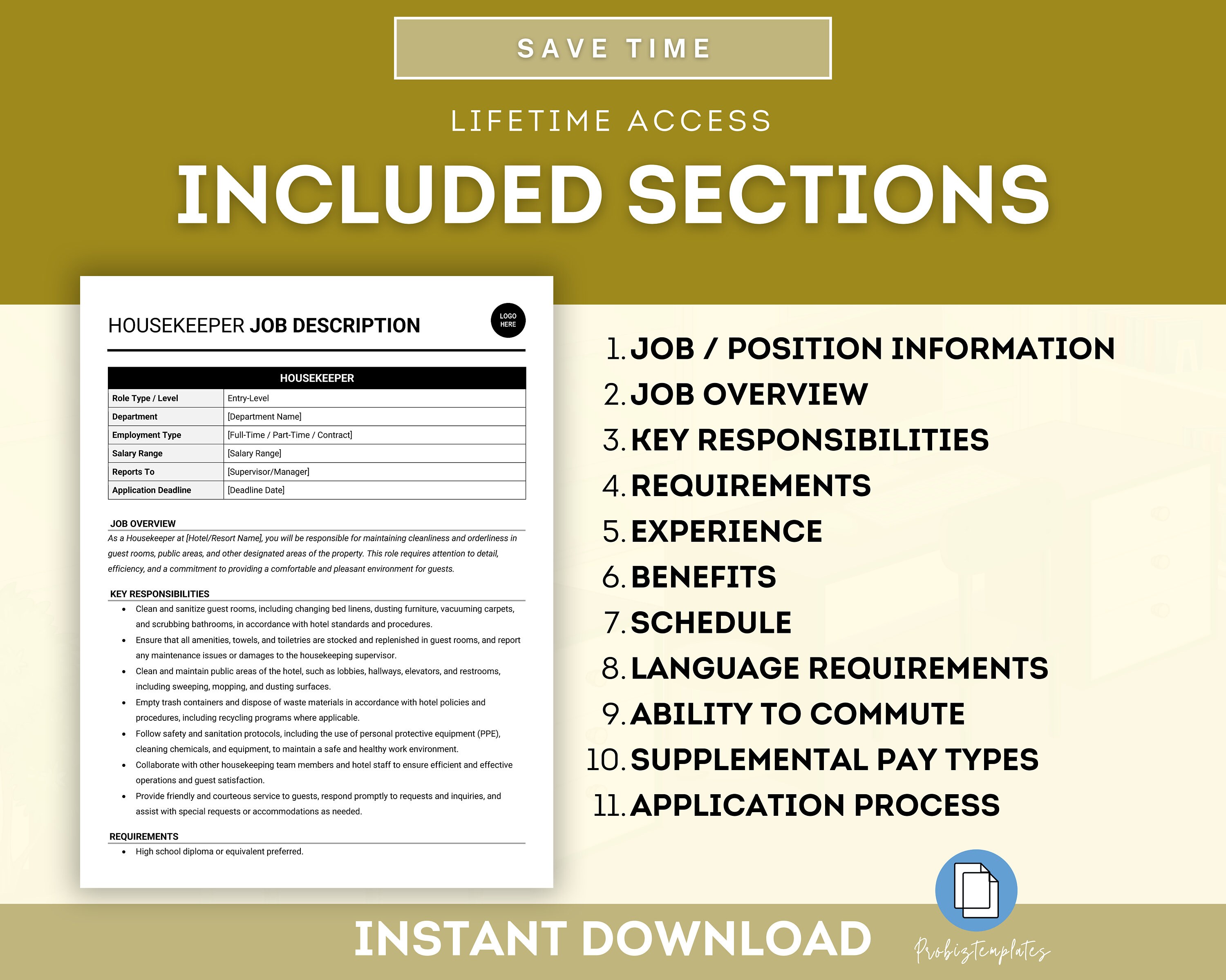 Housekeeper Job Description Template, Residential Housekeeper Job ...