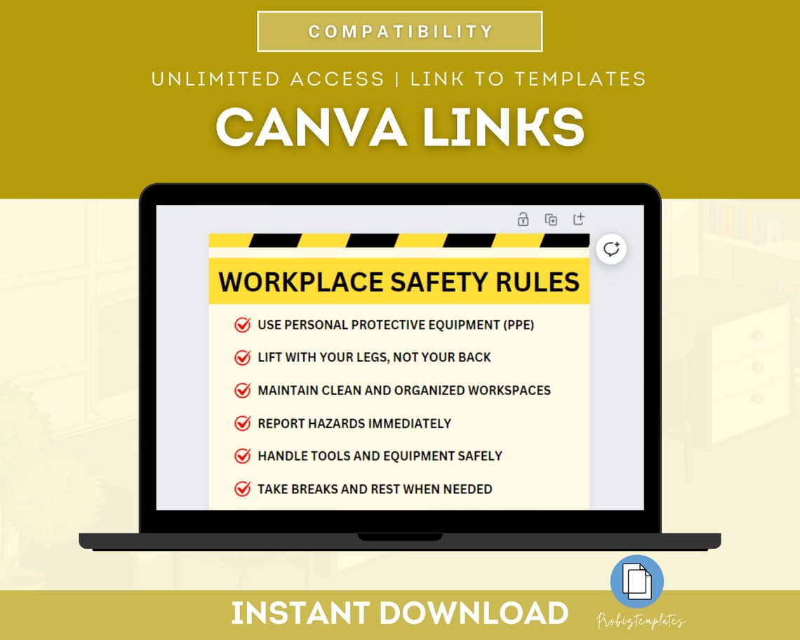 Workplace Safety Rules Poster, Printable Workplace Safety Guidelines ...