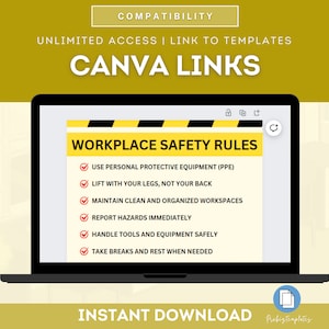 Workplace Safety Rules Poster, Printable Workplace Safety Guidelines ...