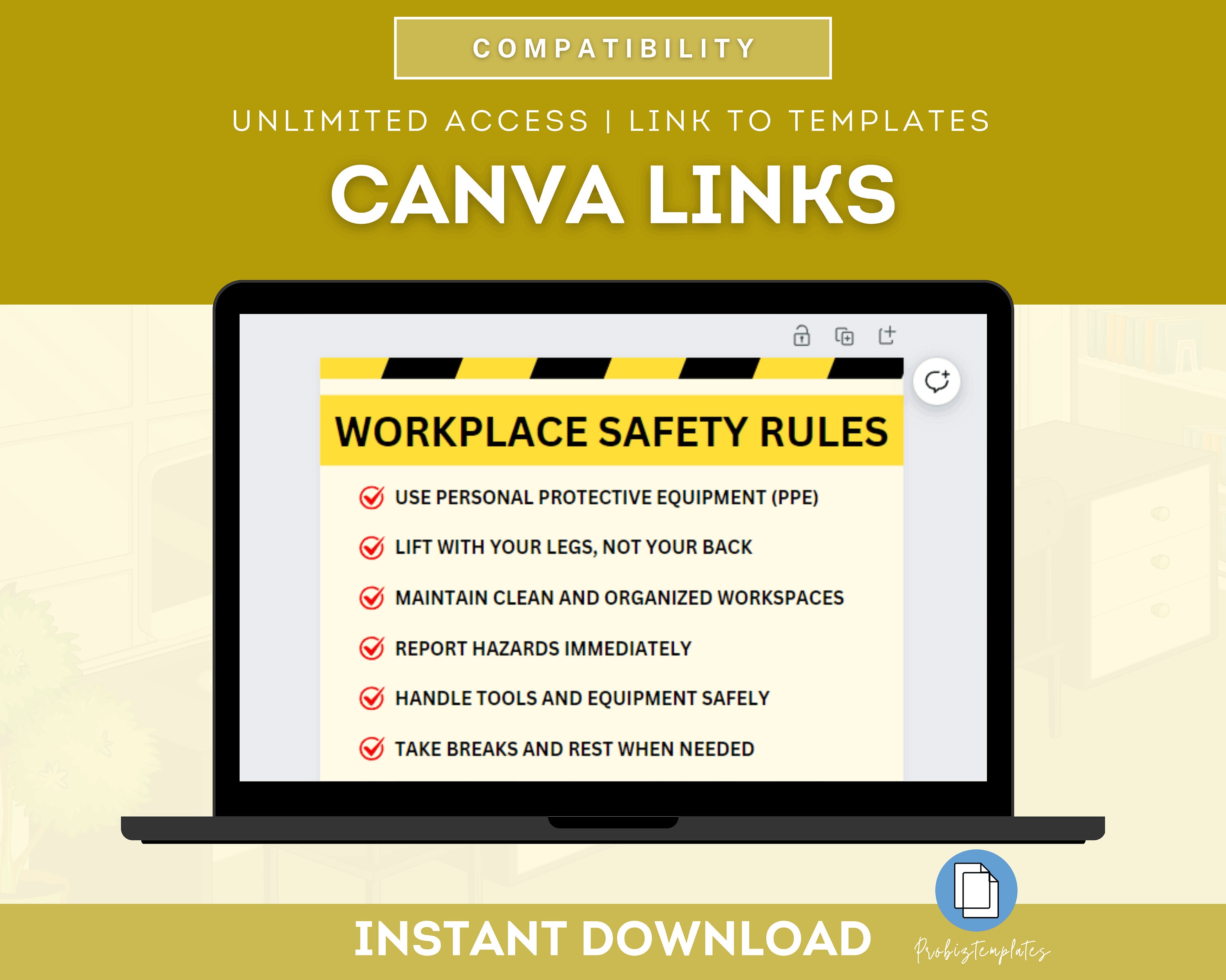 Workplace Safety Rules Poster, Printable Workplace Safety Guidelines ...