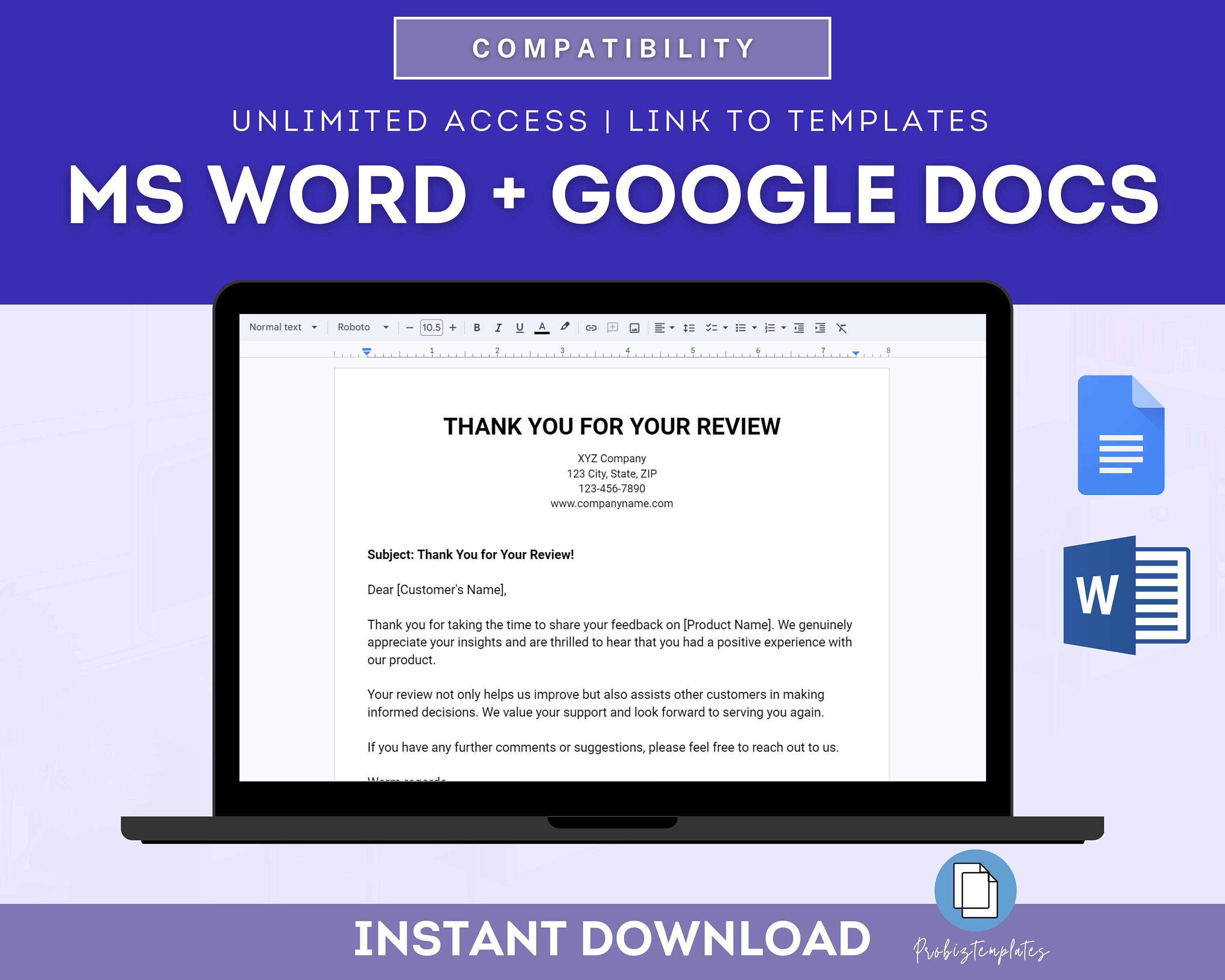 Thank You for Your Review Letter, Customer Review Appreciation, Review ...