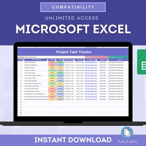 Project Task Tracker Spreadsheet, Project Management Tool, Project ...