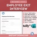 Employee Exit Interview Online Form, Departing Staff Feedback Form ...