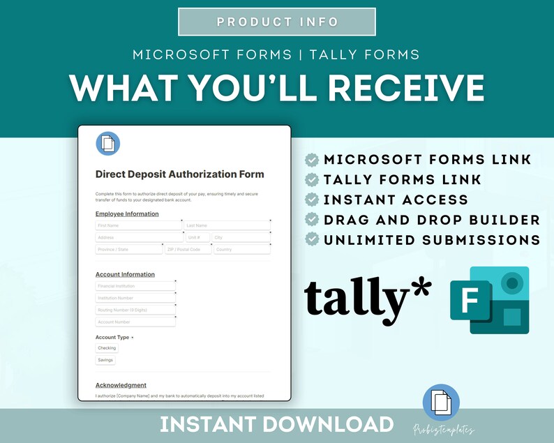 Direct Deposit Authorization Online Form, New Hire Document, Direct ...