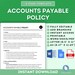 Accounts Payable Policy Template, AP Process Guidelines, Company ...