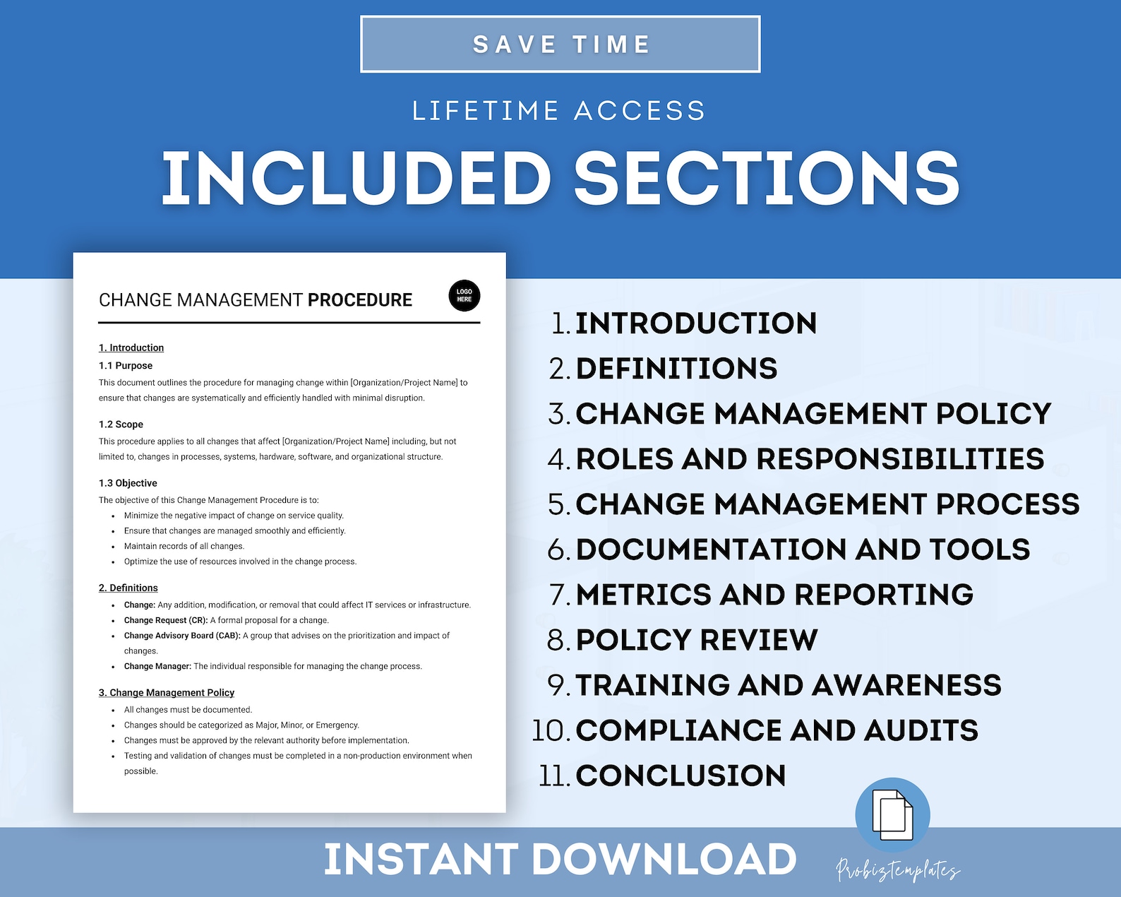 Change Management Procedure Template, Organizational Change Procedure ...