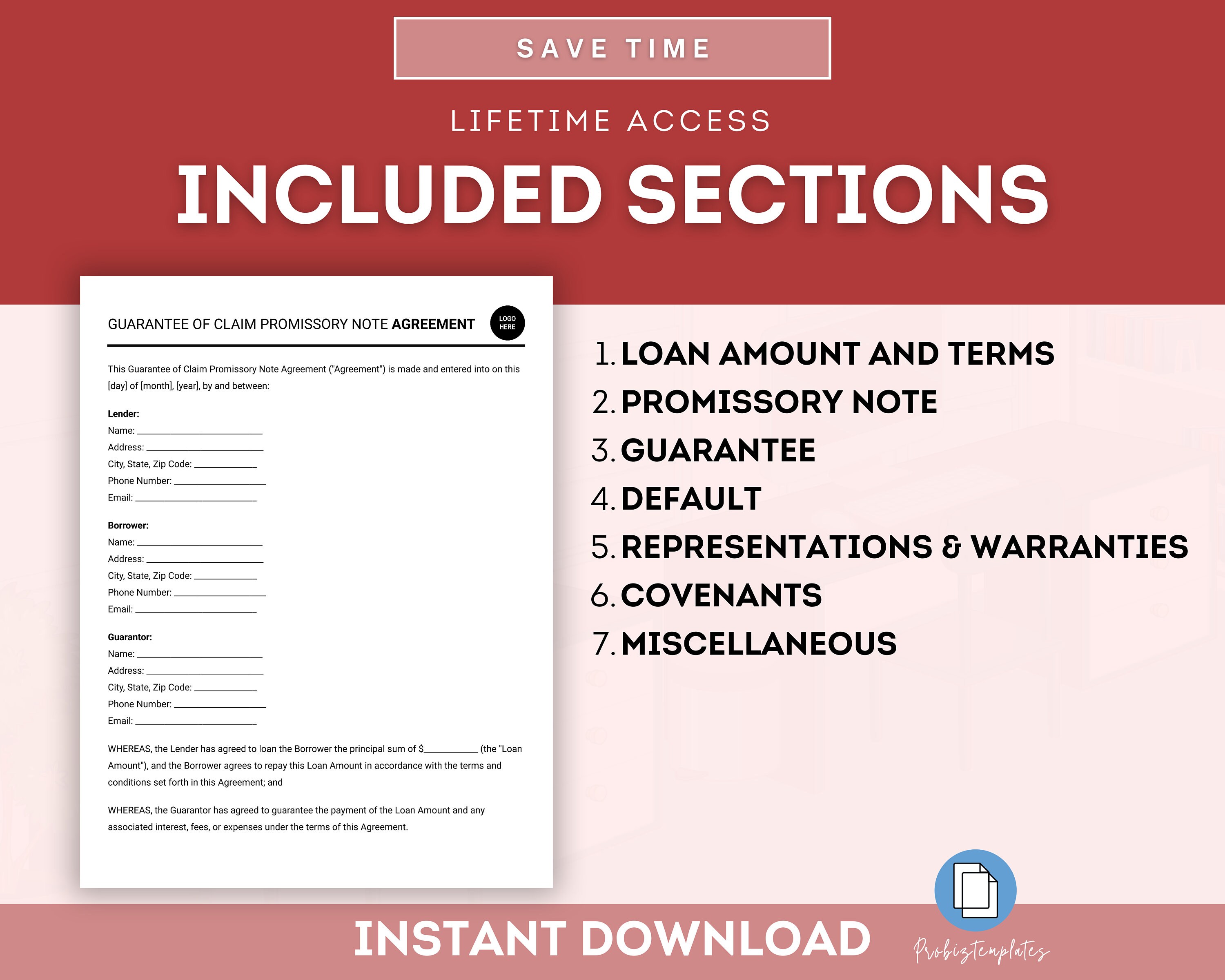 Guarantee of Claim Promissory Note Agreement Template, Promissory Note ...