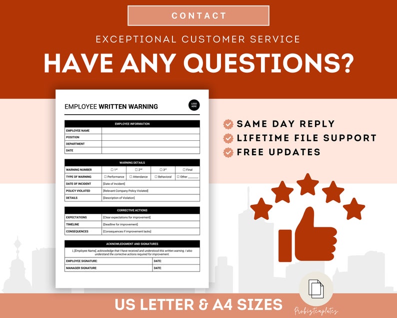 Employee Written Warning Template, Employee Discipline, Employee Write ...