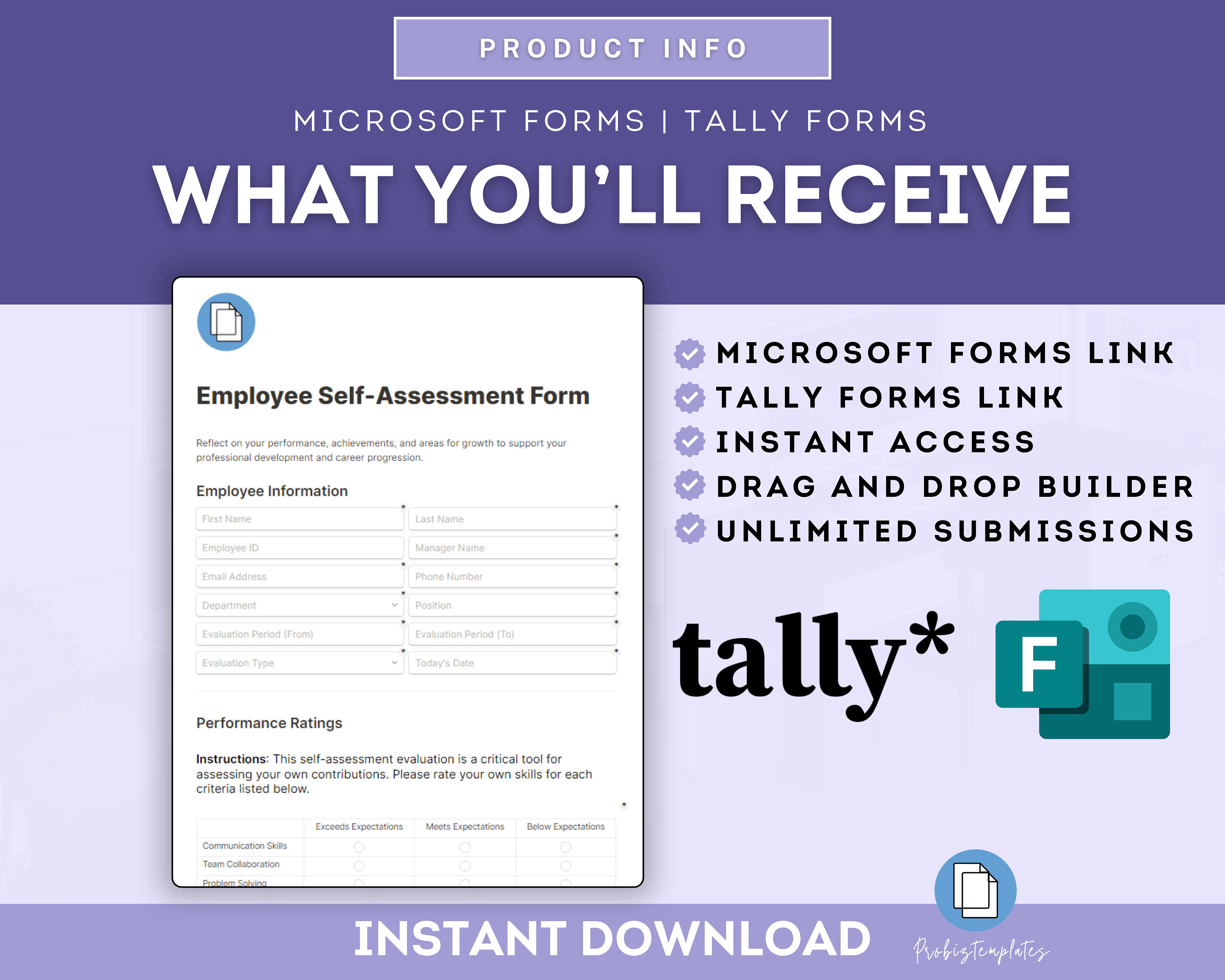 Employee Self-assessment Online Form, Performance Review, Employee ...