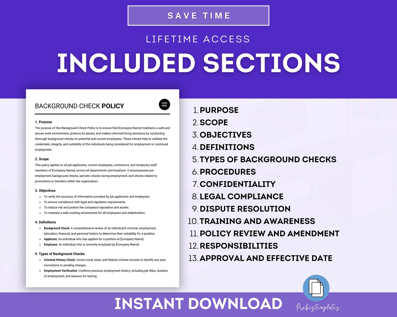 Background Check Policy Template, Company Background Check Policy, Employee Background Check ...