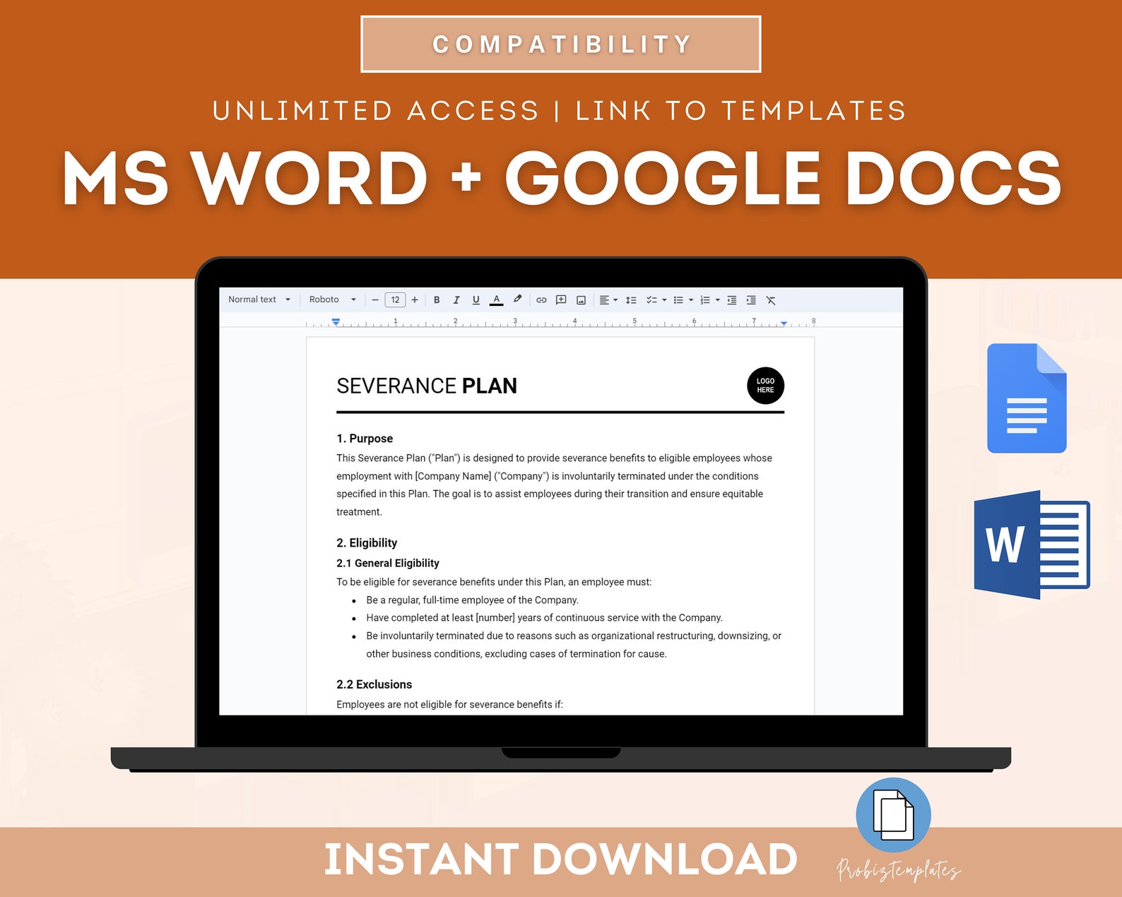 Severance Plan Template, Employee Severance Package, Severance Benefits ...