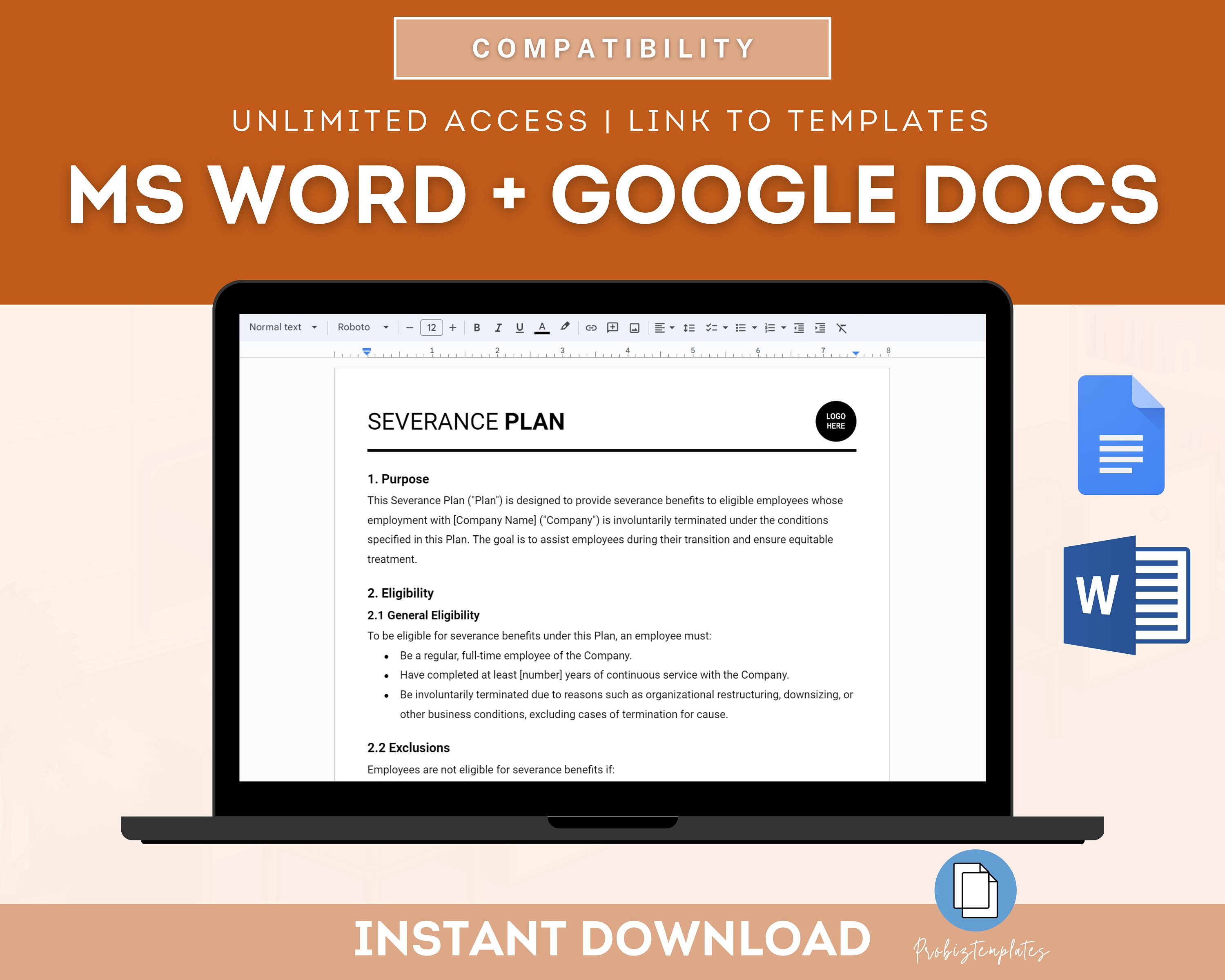 Severance Plan Template, Employee Severance Package, Severance Benefits ...