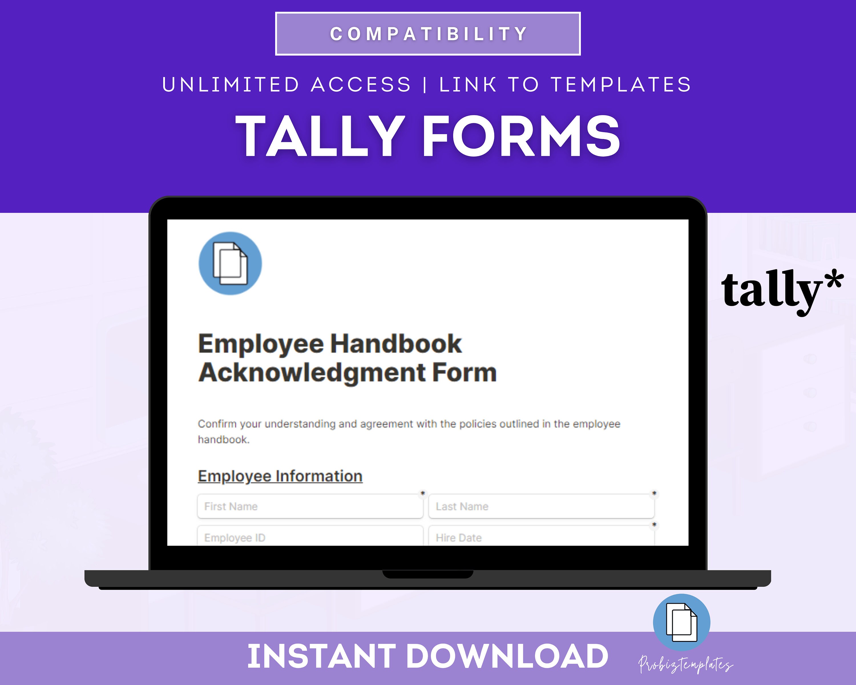 Employee Handbook Acknowledgment Online Form, Employee Handbook ...