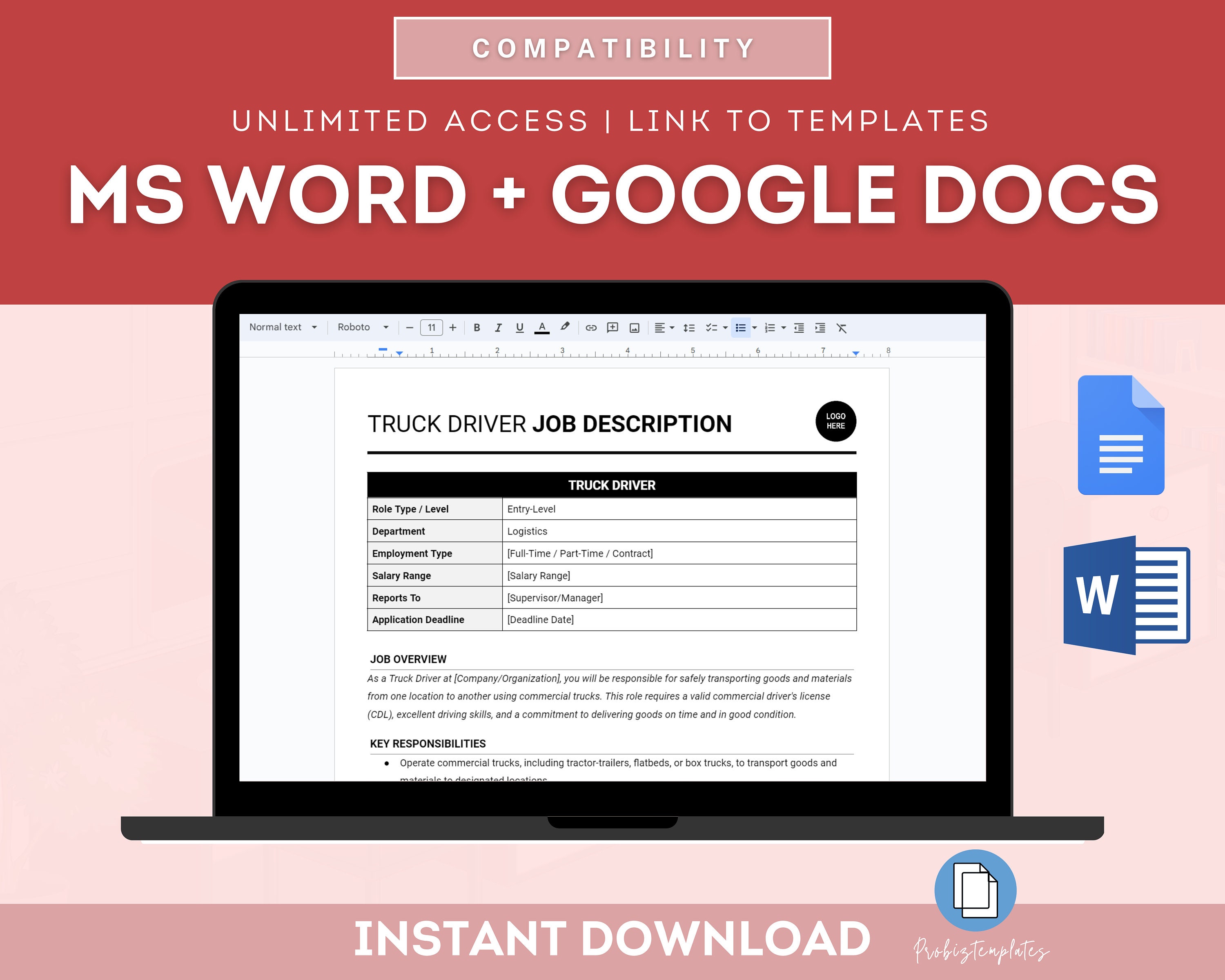 Truck Driver Job Description, CDL Driver Role, Long Haul Driver Duties ...