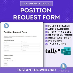 Job Requisition Form Template - Etsy