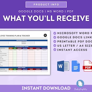 Employee Training Plan and Tracker Template for Microsoft Word & Google ...