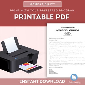 Termination of Distribution Agreement Letter, Ending Distribution ...
