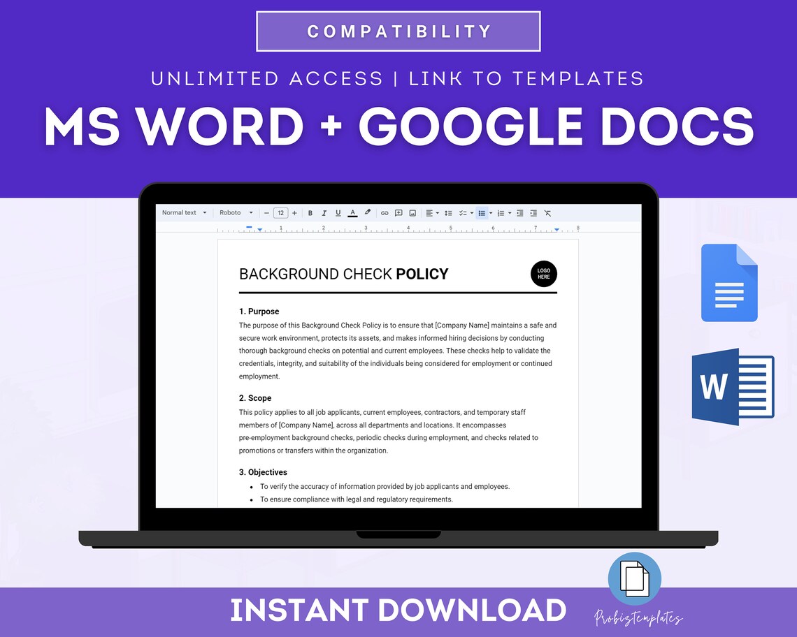 Background Check Policy Template, Company Background Check Policy ...