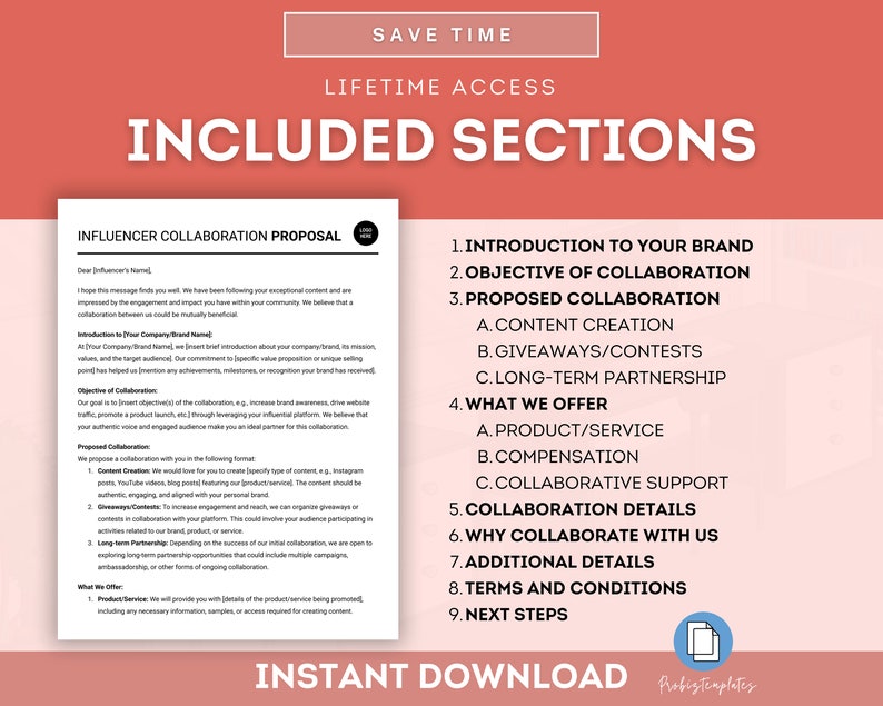 Influencer Collaboration Proposal Template, Social Media Influencer ...