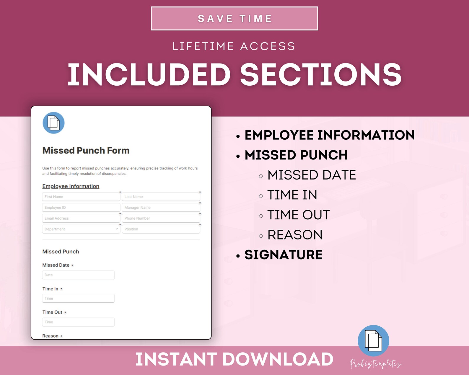 Missed Punch Online Form, Employee Time Punch Correction Form ...