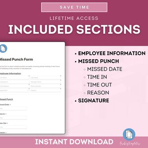 Missed Punch Online Form, Employee Time Punch Correction Form ...