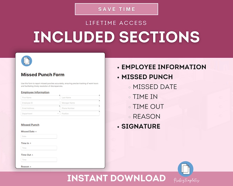 Missed Punch Online Form, Employee Time Punch Correction Form ...