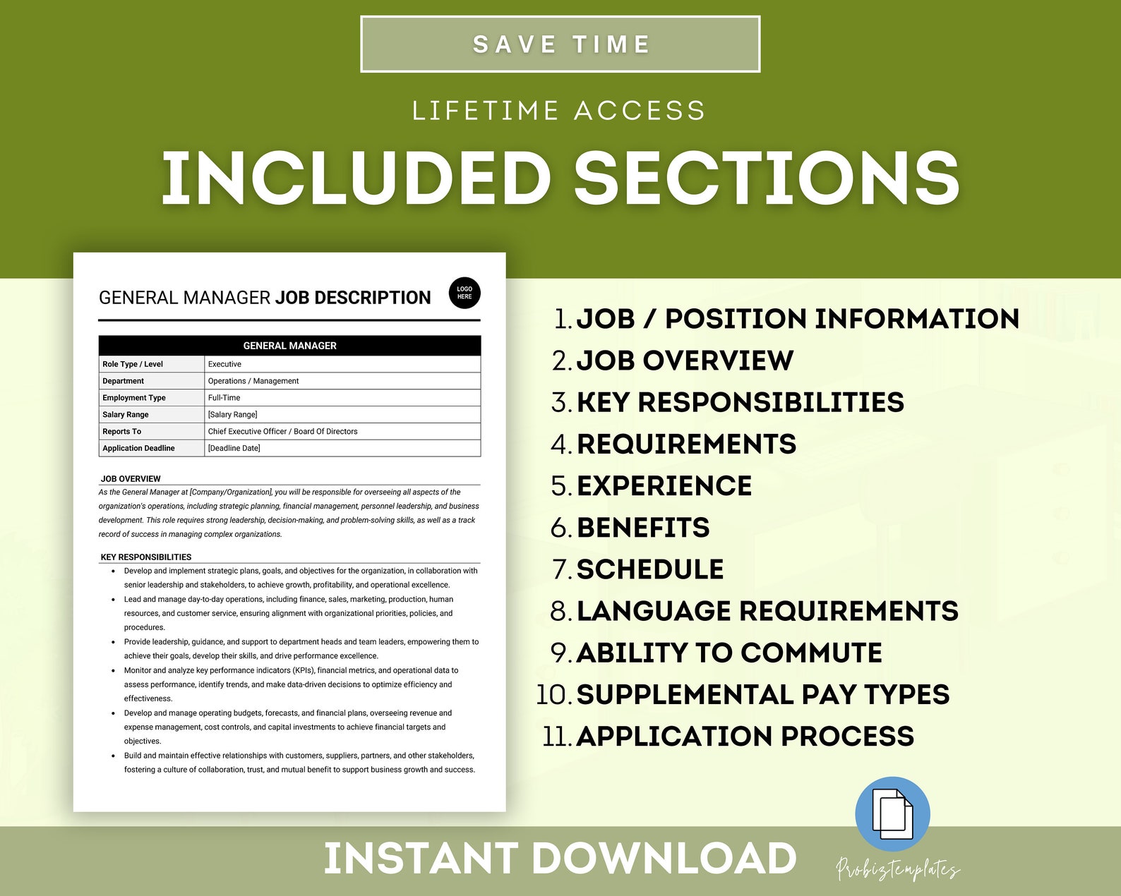General Manager Job Description Template, Senior General Manager Job ...
