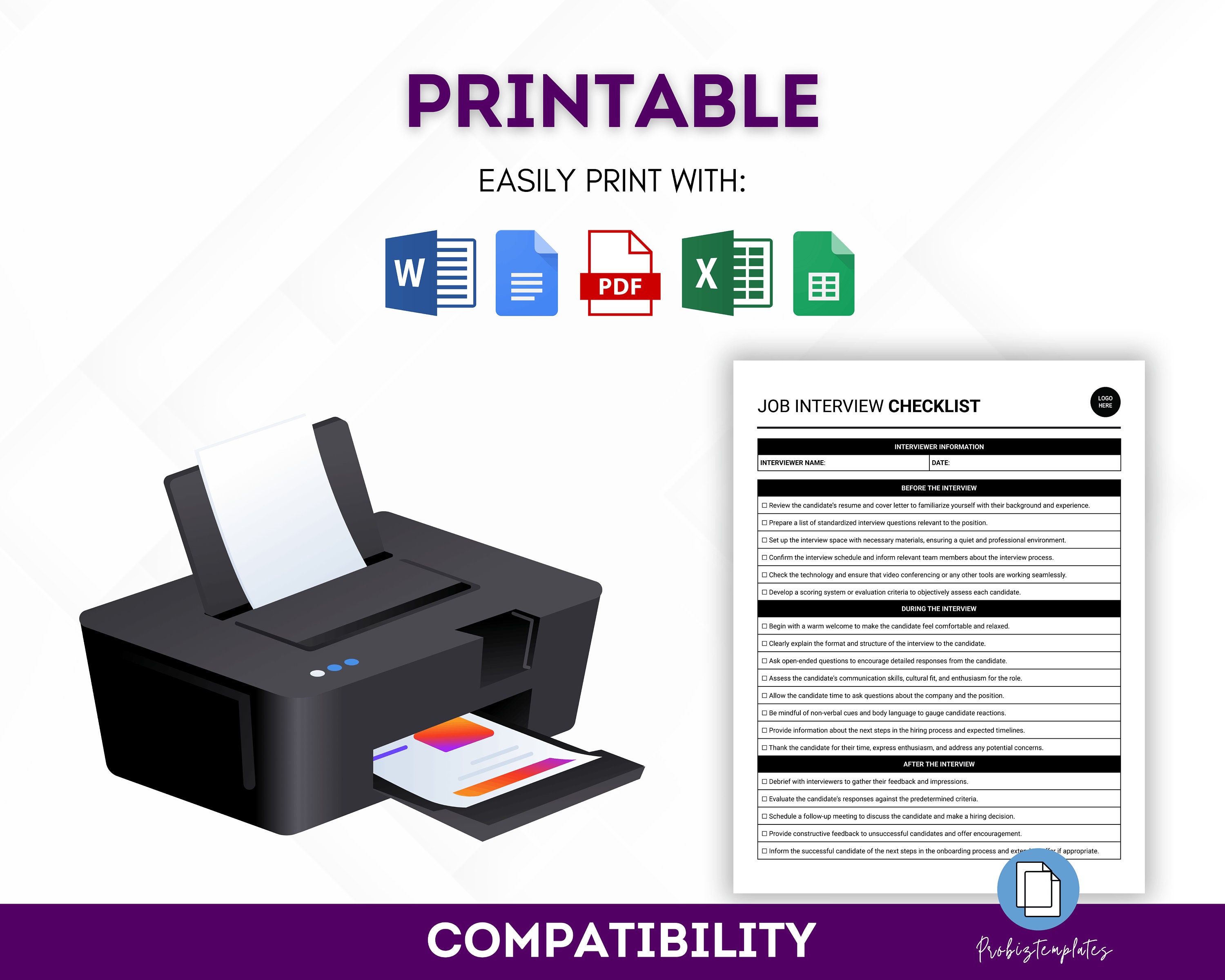 Job Interview Bundle, Employee Interview Bundle, Interviewer Bundle ...