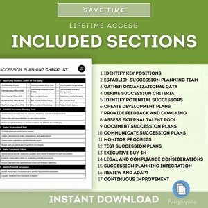 Succession Planning Checklist Template, Leadership Succession Strategy ...