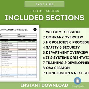 Employee Orientation Agenda Template, New Hire Onboarding Schedule ...