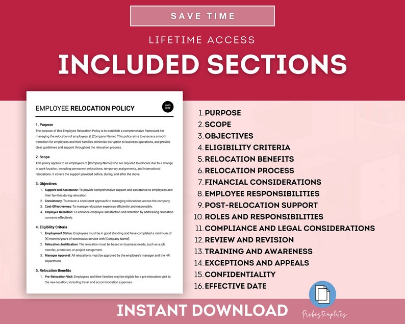 Employee Relocation Policy Template, Company Relocation Guidelines ...