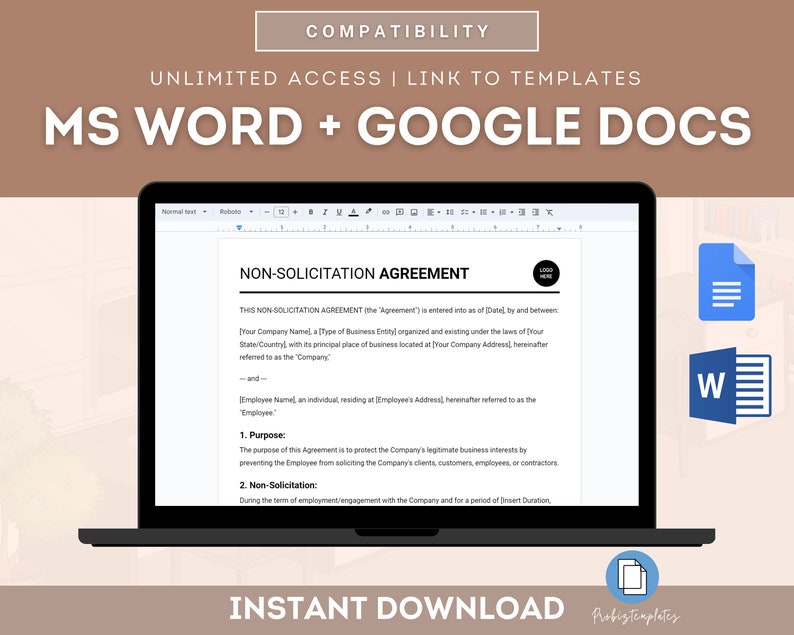 Non-solicitation Agreement Template, Employee Non-solicitation Contract ...