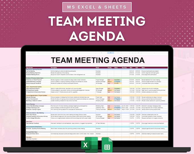 PLC Agenda Template - Etsy